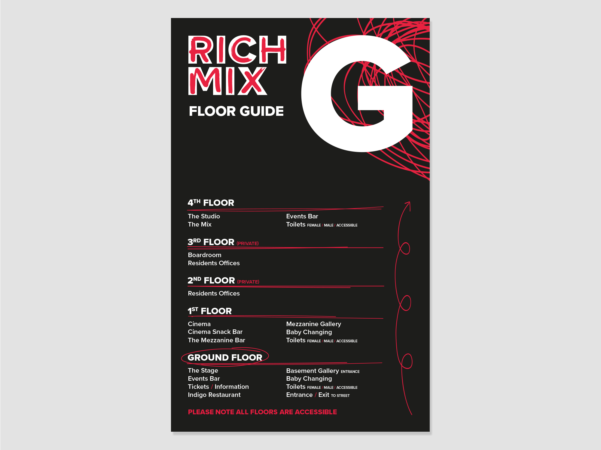 Rich Mix branding - Cog Design
