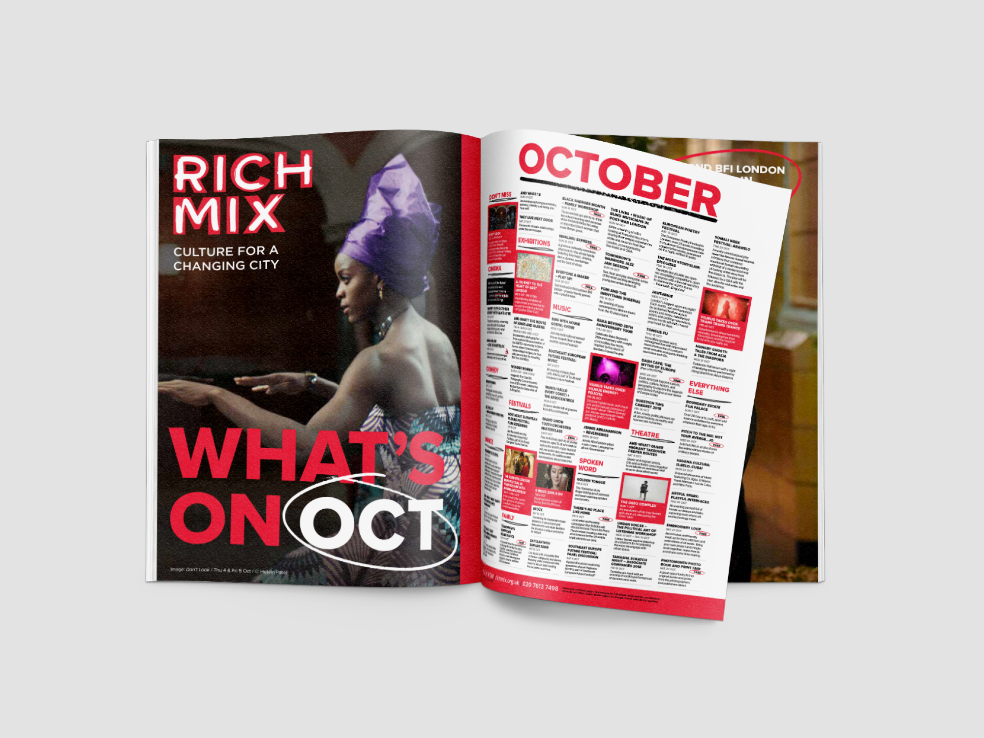 Rich Mix branding - Cog Design